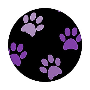 Black Paws Design Phone Pop Up Holder Cute Purple Paw Print PopSockets PopGrip: Swappable Grip for Phones & Tablets