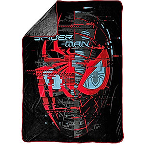 Jay Franco Marvel Miles Morales Gamerverse Be Greater Throw Blanket - Measures 46 x 60 inches, Kids Bedding - Fade Resistant Super Soft Fleece (Official Marvel Product)