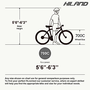 Hiland 700C Mens Road Race Bike, Single Speed Fixed Gear Womens Bicycle with Light Frame for Commuter, Adult Urban Hybrid Bike