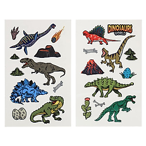 24 Sheets Dinosaur Temporary Tattoos, Birthday Decorations Dinosaur Party Favors