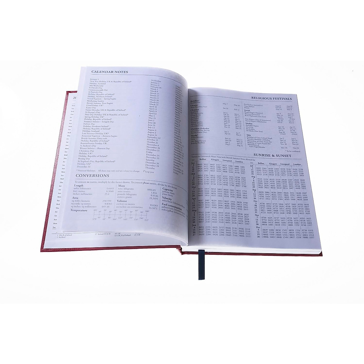 Collins Essential 2024 Daily Planner With Appointments - Recycled Paper - Daily Calendar 2024 Page A Day Diary & Appointment Book - Business, Academic and Personal 2024 Planner (A5 Size, Red)