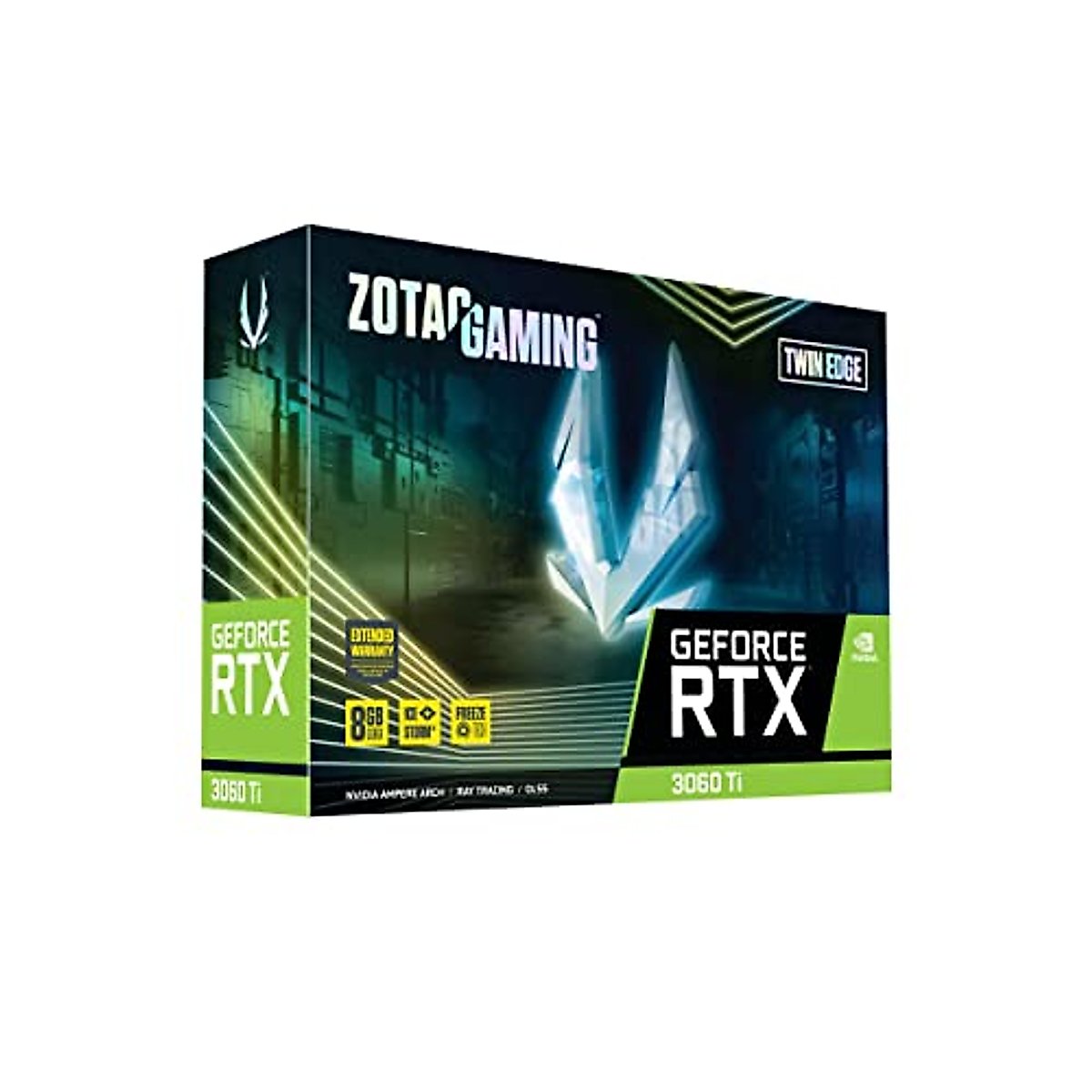 ZOTAC Gaming GeForce RTX™ 3060 Ti GDDR6X Twin Edge 8GB GDDR6X 256-bit 19 Gbps PCIE 4.0 Gaming Graphics Card, IceStorm 2.0 Advanced Cooling, Active Fan Control, ZT-A30620E-10P
