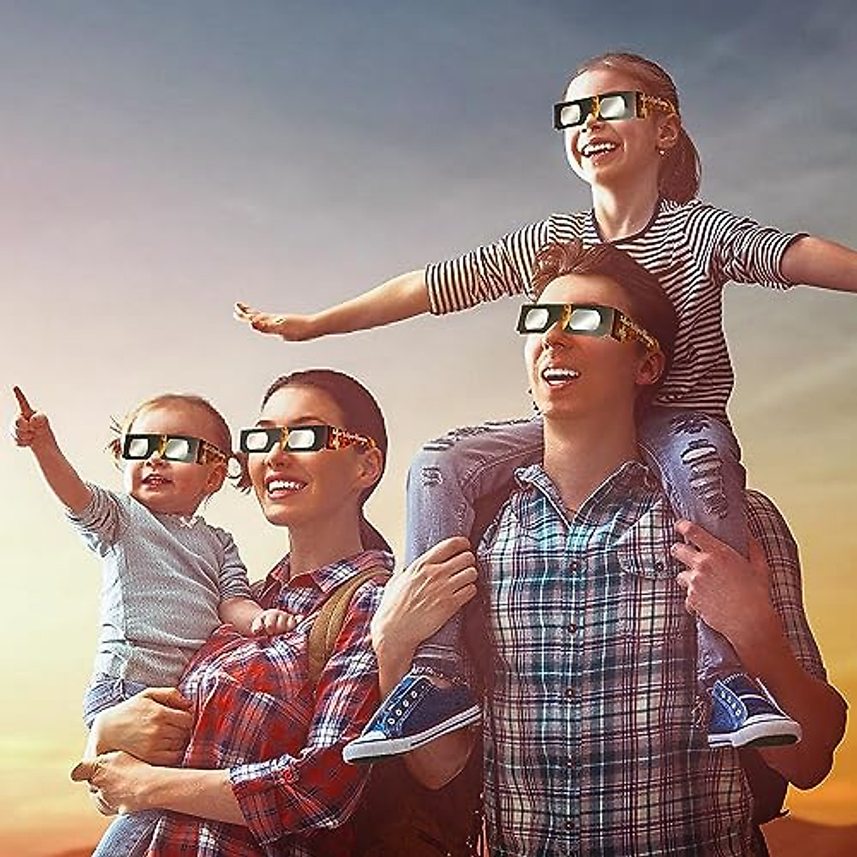 Oilkas Eclipse Glasses Approved - Solar Eclipse Glasses CE and ISO Certified Safe Shades,Direct Sun Viewing for Solar Eclipse(12 Pack)