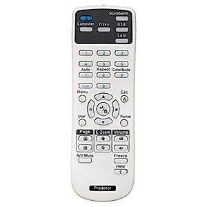 AIDITIYMI Replace Universal Projector Remote Control fit for Epson PowerLite Home Cinema Theater System 705HD 710HD 725HD 730HD 740HD 750HD 760HD V11h475020 BrightLink 536Wi 585Wi 595Wi 575Wi 475Wi
