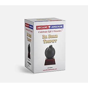 Decade Awards Bomb Trophy - 5.5 Inch Tall | Da Bomb Award | Celebrate an Explosive Victory with This Bombshell of a Trophy - Engraved Plate on Request