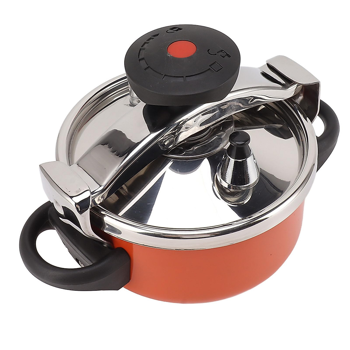 Stainless Steel Mini Pressure Cooker, 2L Double Bottom Pressure Cooker for Gas Stoves Induction Stoves, Intelligent