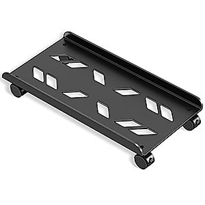 Deston Computer Tower Cart CPU Metal Rolling Stand, Mobile PC Cart Holder, Desktop ATX-Case Rolling Dolly on Casters, Computer Host Stand with Brake Wheels Under Home Office Desk, Black