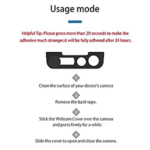Webcam Cover Slide Compatible for Laptop, Desktop, PC, MacBook Pro, iMac, Mac Mini, iPad Pro Bundled with iPhone 13 Front Camera Cover Protect Privacy and Security But Not Affect Face Recognition