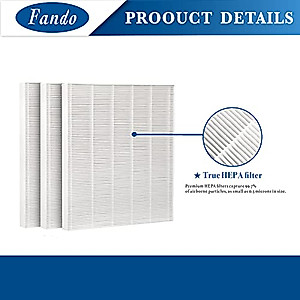 3 Pack C545 Replacement HEPA Filter Compatible with Winix C545, Ture HPEA Filter S Only, Part Number 1712-0096-00