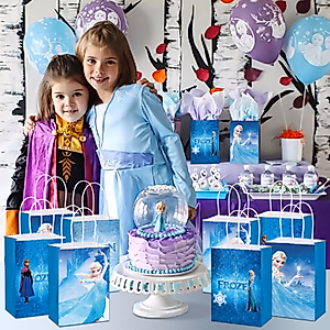 yaxundabcg Ice and Snow Queen Princess Party Bags for Birthday Party Supplies | Froze Princess Birthday Decorations Magic Princess Themed Party Gift Bags Party Favors Bags(12PCS).