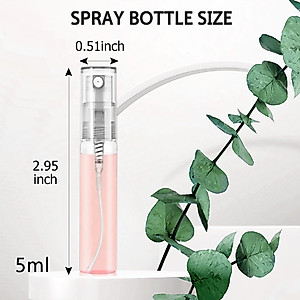 Csdtylh Mini Spray Bottle 105PCS 5ML Clear Glass Perfume Bottles Refillable Fine Mist Spray Bottles Empty Fragrance Sample Spray Containers Cosmetics Atomizer for Cleaning,Travel,Essential Oils
