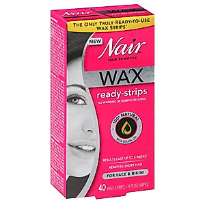Nair Hair Remover Wax Ready-Strips 40 Count Face/Bikini (6 Pack)