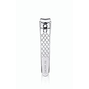 Nail Clipper by Revlon, Nail Care Tools, Curved Blade & Foldaway Nail File for Trimming & Grooming, Easy to Use (Pack of 1)