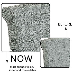 Sepnine Mid-Century Modern Accent Chair Comfy Upholstered Fabric Armchair with Wood Legs Reading Chair for Living Room Bedroom Clearance (Chenille-Gray)