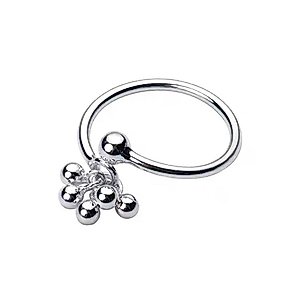 Izpack Tiny Balls Stacking Open Ring for Women Teen Girls Bead Ball Drop Dangle Adjustable Statement Wrap Knuckle Finger Bands Wedding Promise Thin Rings Personalized Jewelry Gifts Bff Birthday