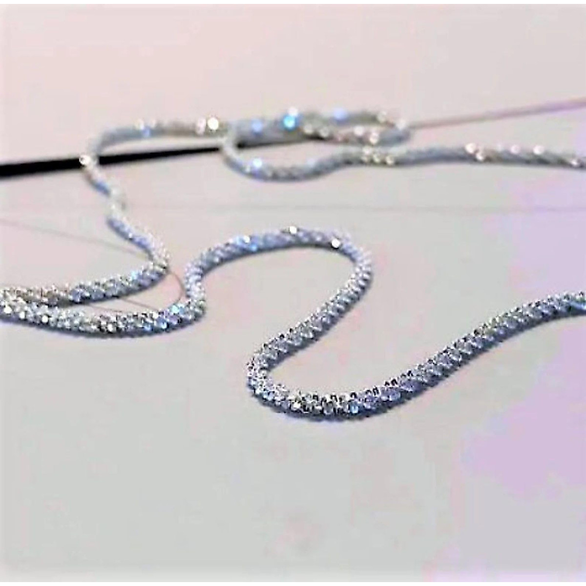 Verona Jewelers Sterling Silver Diamond Cut 2MM Sparkle Chain Necklace Criss cross Necklace- Shiny Necklace Sparkling Chain Sterling Silver Necklace (18)