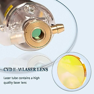 MCWlaser 60W CO2 Laser Tube Length 1000mm Dia.55mm Glass Laser Tube with Metal Head 6000hrs MTTF for 60-70W CO2 Laser Engraving and Cutting Machine