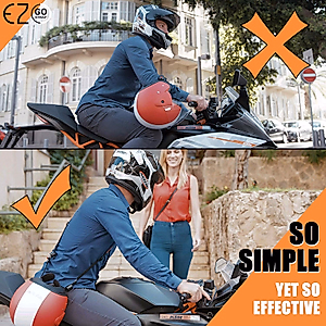Motorcycle Helmet Carrier Strap - Hands-Free, Motorbike Accessory. Convenient, Lightweight and Comfortable Alternative to Helmet Bag. A Perfect Biker Gift for Men and Women. by EZ-GO (Black Strap)