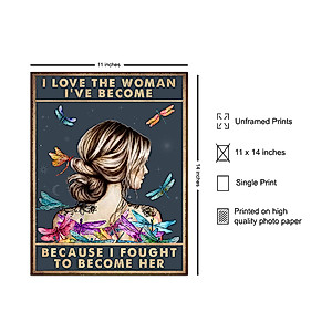 Inspirational Positive Quotes Sayings for Wall Decor - Motivational Posters - Encouragement Gifts for Women, Girls, Teens - Boho Hippie Dragonfly Decor - Motivational Wall Art - Positive Affirmations