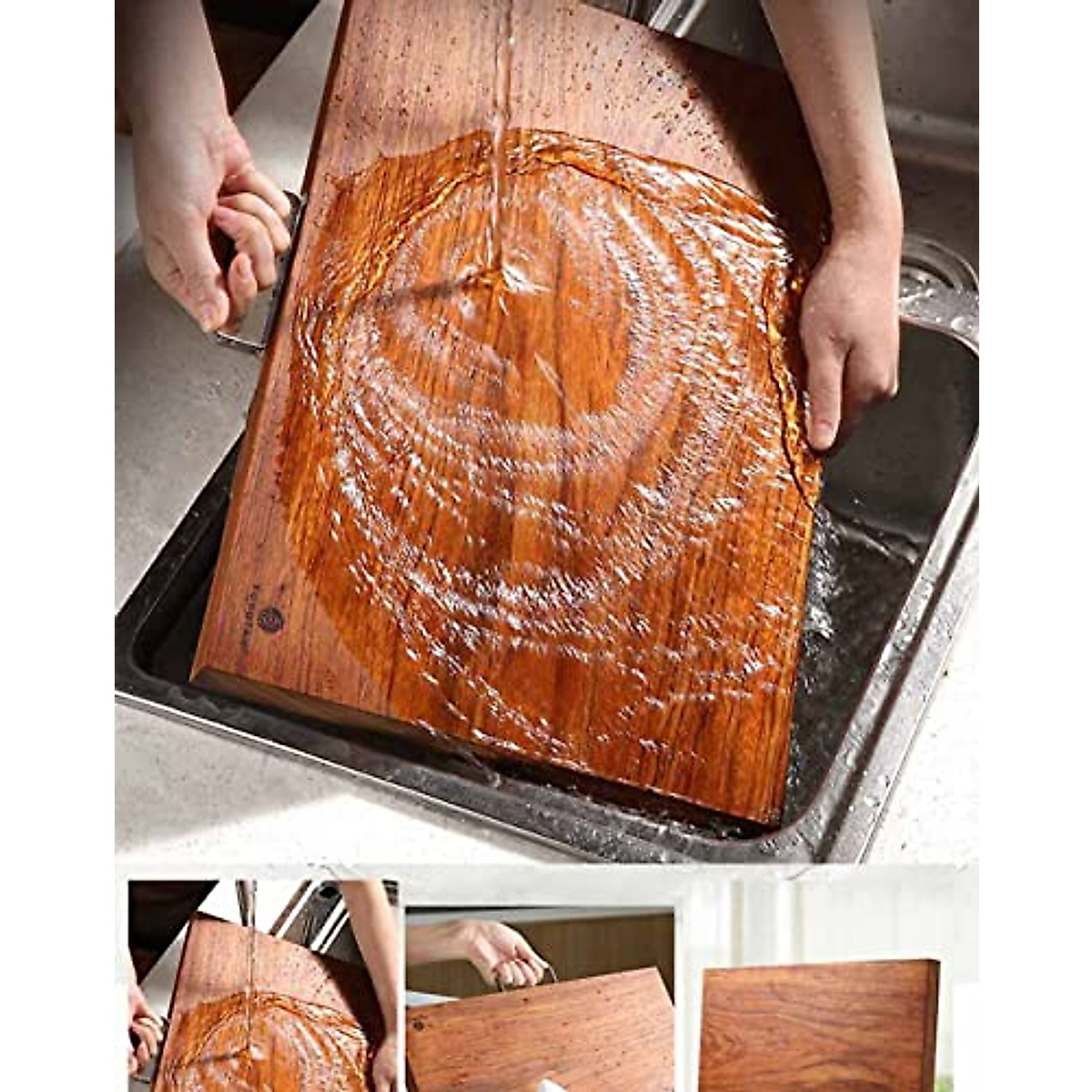 Pear Wood Chopping Board Brown 38x25x3CM