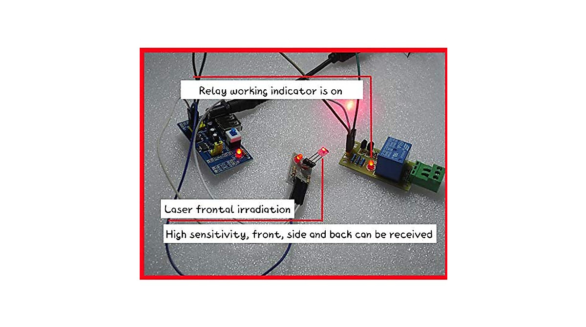 Acxico 2Sets Laser Sensor Module For Arduino AVR(KY-008 Laser ...