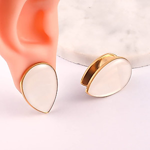 Vankula 2PCS Shell Conch Hypoallergenic Stainless Steel Plugs Ear Gauges Weights Tunnels Piercing Expander Stretchers Fashion Body Jewelry