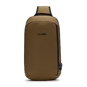 Pacsafe Vibe 325 10 Liter Anti Theft Sling Bag/Crossbody - Fits 13 inch Laptop, Tan