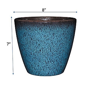 Classic Home and Garden 807-375R Premiere Collection Planter, Vogue 8", Indigo