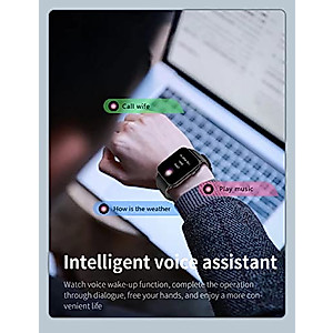 Dimdaa Smart Watch, Smartwatch with Blood Pressure, Blood Oxygen Monitor, Fitness Tracker with Heart Rate Monitor, Full 1.8" Touch Fitness Watch for Men Women (Pink)