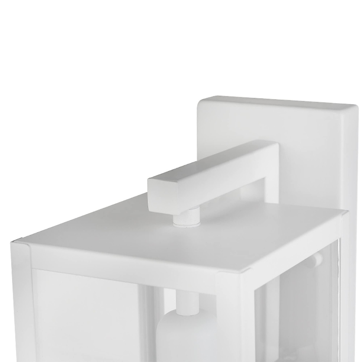 Globe Electric 44836 Bowery 1-Light Outdoor Indoor Wall Sconce, Matte White, Clear Glass Shade