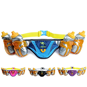 247 Viz Running Hydration Belt - Running Fanny Pack with Water Bottle Holder-Adjustable Running Belt with Water Bottle Holder And Pouch - Water Bottles and Runners Reflective Gear for High Visibility