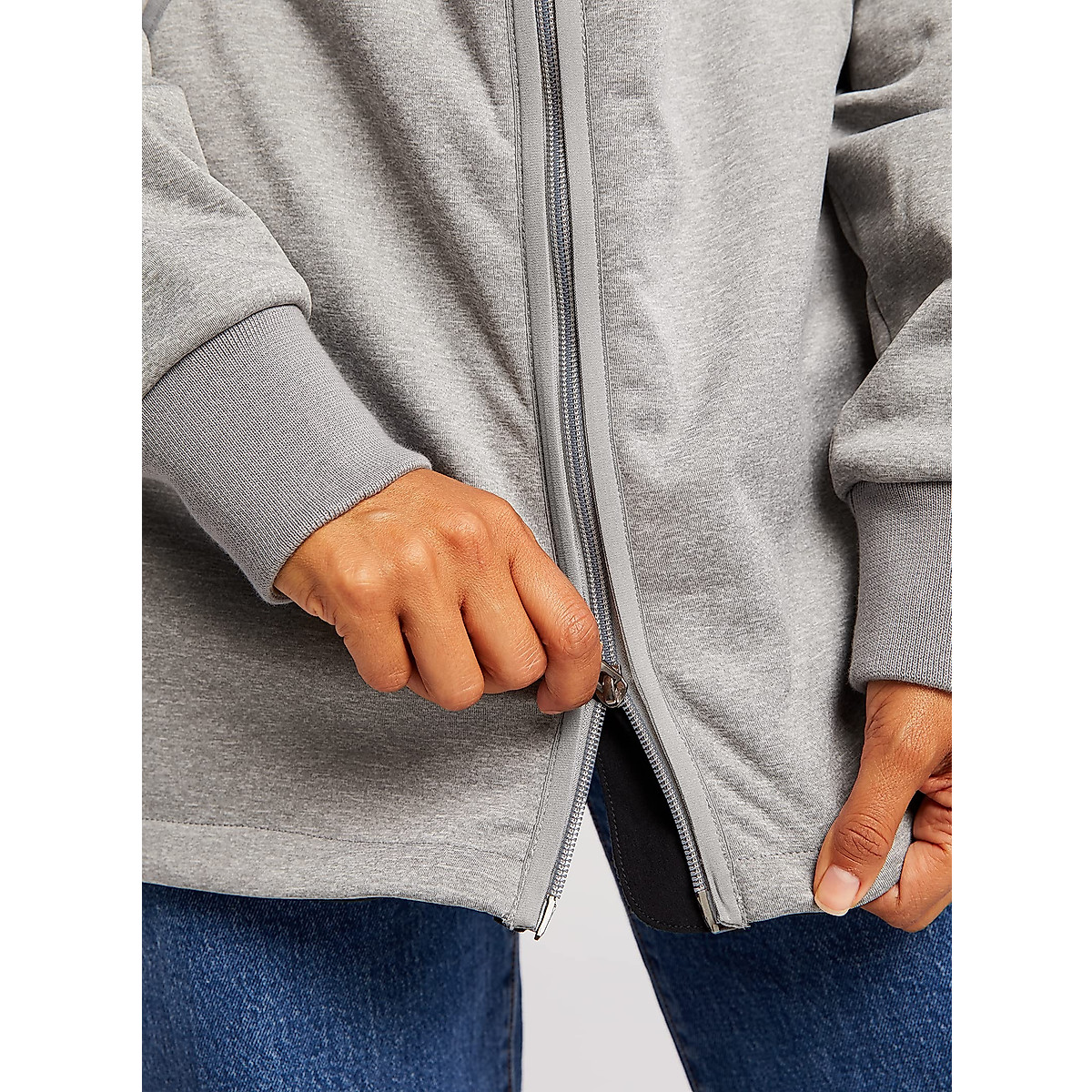 Burton Women's Standard Minxy Full-Zip Fleece, Sharkskin Heather, X-Small