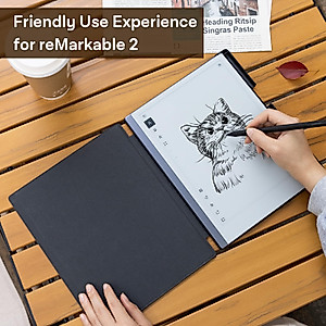 CoBak Case for Remarkable 2 Paper Tablet - Lightweight and Hard Back Shell Protective Book Folio Cover with Built-in Pen Holder - for 10.3" 2020 Released (Brown)