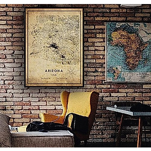 Arizona Map Print Arizona Map USA Map Art Arizona City Road Map Poster Vintage Gift Map