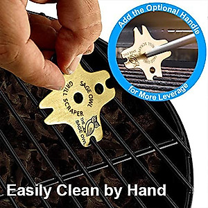 Sage Owl BBQ Grill Scraper Tool - Gifts for Women Who Has Everything - Dishwasher Safe Bristle Free BBQ Grill Brush Alternative - Mens Gifts for Christmas