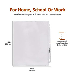 Amazon Basics Sheet Protector - Heavy Duty, Non-Glare, 200-Pack