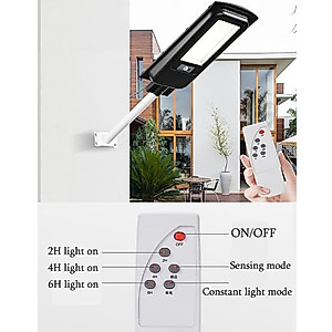ZXXHNNAIH Solar Street Light IP65 Waterproof Street Solar Light,Multiple Lighting Modes Easy to Install for Front Door Backyard Garage