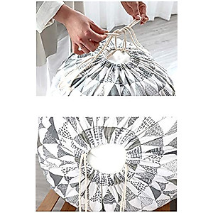 Axgo Quilt Storage Pouch, 1 Pack Foldable Bundle Dust-Proof Organizers Bags, Black&White Grid