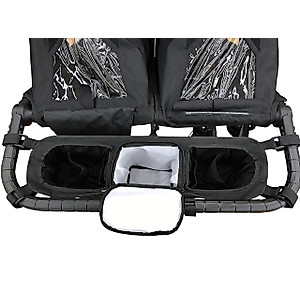 Double Stroller Organizer for Bob Duallie and Baby Jogger City Mini GT With Purse black