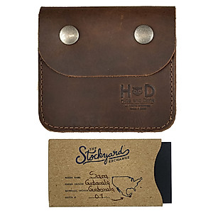 Hide & Drink, Wide Wallet with Slots for Cards, Coins, and Folded Bills, Cash Organizer, Coin Case, Travel Accessories, Full Grain Leather, Handmade, Bourbon Brown