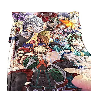 Mxdfafa My Hero Academia All Characters Cozy Soft Throw Blanket, Personalized Warm Lightweight Sofa Throw Flannel Blankets for Couch Sofa Bed Decorative(200cmx150cm)