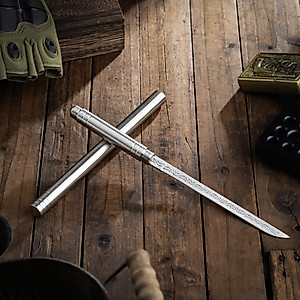 Four Seasons Stainless Steel Knife, All Steel Solid Handle for Home Use, Outdoor Camping, Fishing Knife EDC Multi-tool with Glass Breaker - 13.5in