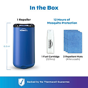 Thermacell Mosquito Repeller Patio Shield; Includes 12-Hour Refill; Highly Effective Mosquito Repellent for Patio; Bug Spray Alternative; Scent Free; No Candles or Flames