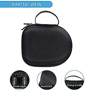 LTGEM Headphone Case for Sennheiser HD 599 SE / 560 S / 660 S / 600 / 450SE / 350BT Wireless Headphones(Black+Black)