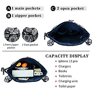 Crossbody Bags for Women Cross Body Purse Handbags Over Shoulder Medium Size Black White