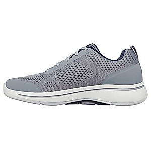 Skechers Men's Gowalk Arch Fit-Athletic Workout Walking Shoe with Air Cooled Foam Sneaker, Grey/Navy, 12