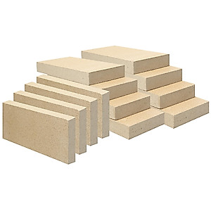dndsim 12PCS Woodstove Firebricks, Fire Bricks, Size 9" X 4-1/2" X 1-1/4", Fire Bricks for Wood Stove, Fireplaces, Brick Fireplace
