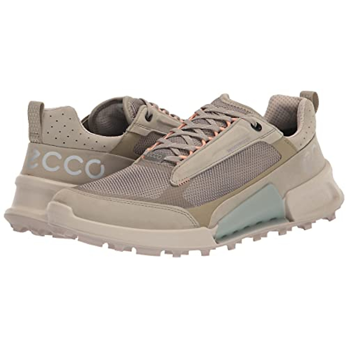 ECCO Women's Biom 2.1 Low Cross Mountain Waterproof Trail Running Shoe, SAGE/SAGE/Steel, 7-7. 5
