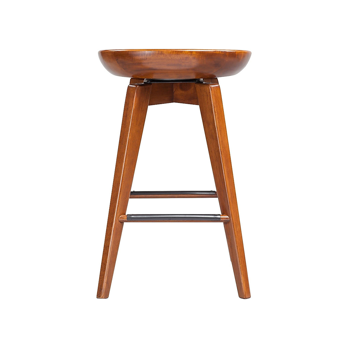 Boraam Bali Counter Height Swivel Stool, 24-Inch, Walnut