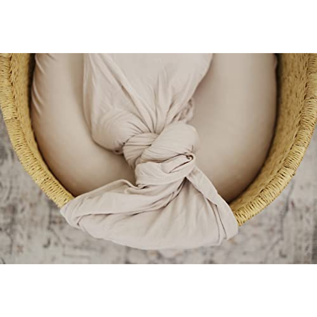 Marlowe & Co Premium Knit Viscose from Bamboo Swaddle Blanket, 47in x 47in (Natural)